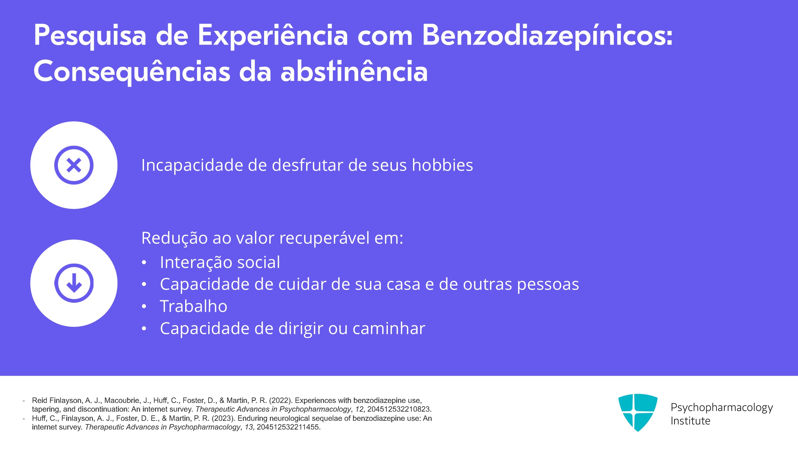 Além da interrupção do uso de benzodiazepínicos: compreensão dos ...
