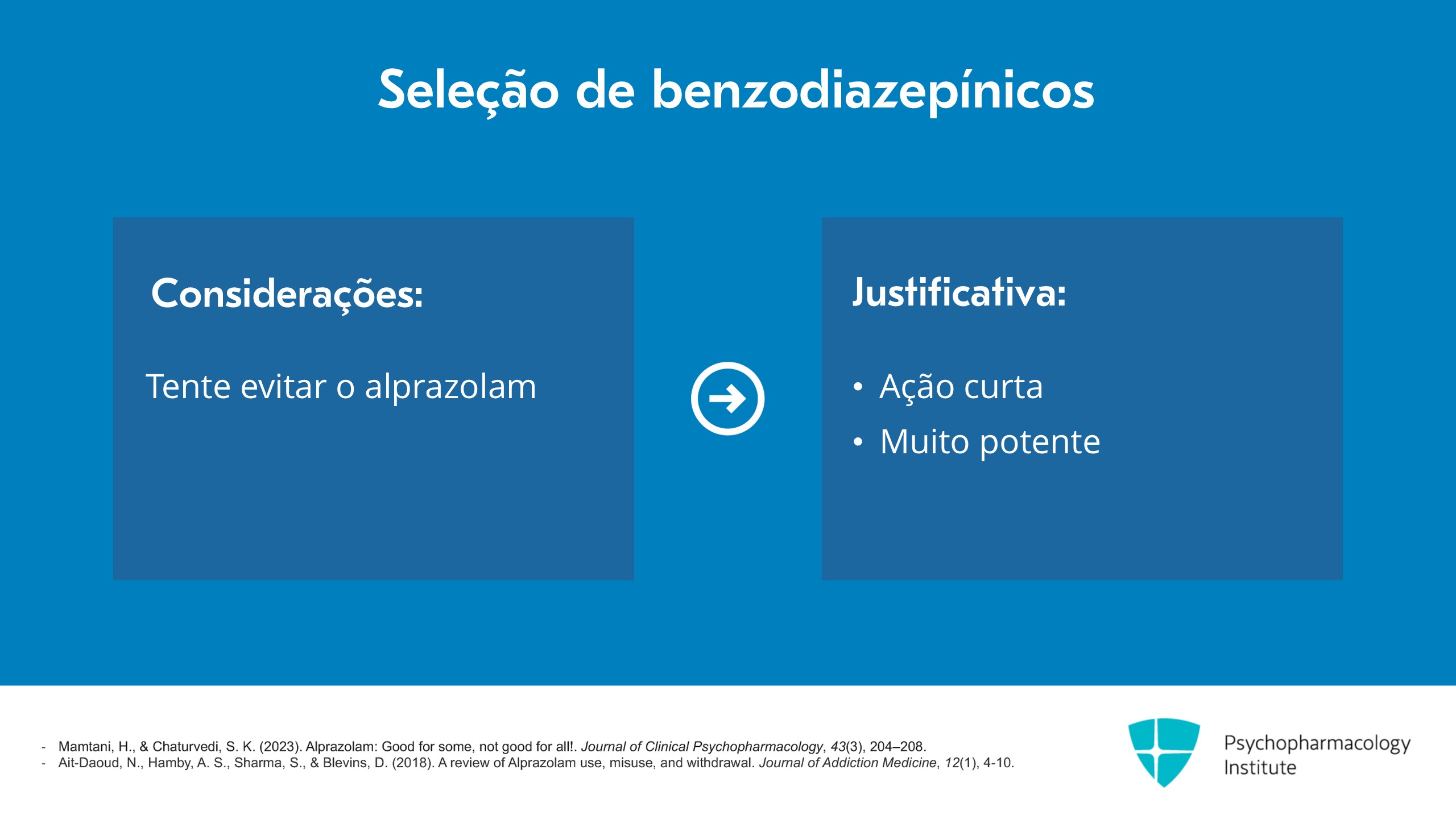 Uso adequado de benzodiazepínicos: indicações e seleção ideal ...